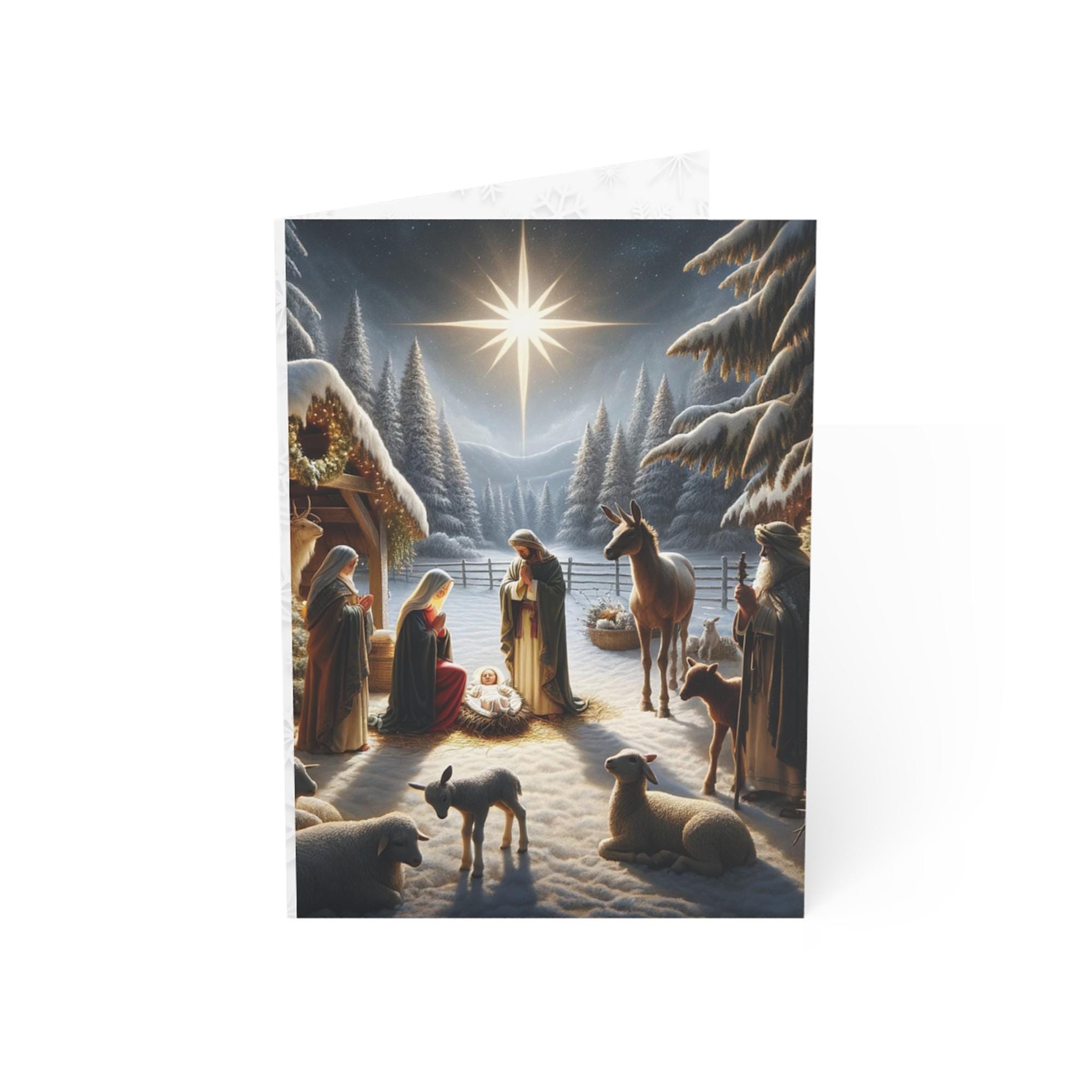 Nativity Christmas Cards: Manger Scene, Religious Greeting Card - Etsy