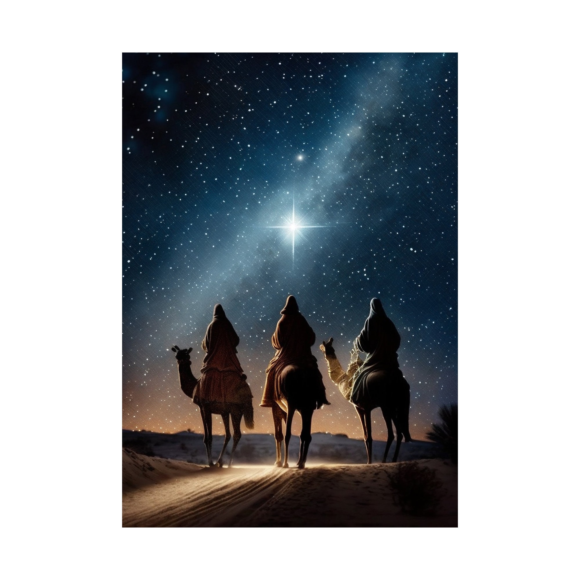 Three Wise Men Christmas Cards: Religious Nativity Scene, Blank Inside ...