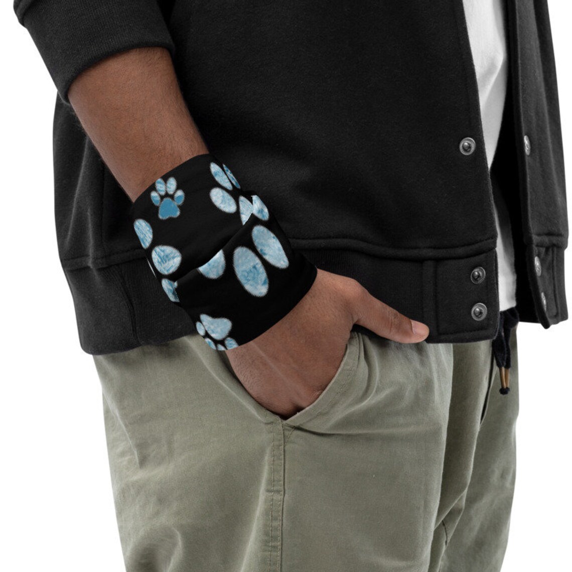 Blue Black Paw Print Face Mask / Face Mask / Face Mask Cover / - Etsy