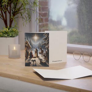 Nativity Christmas Cards: Manger Scene, Religious Greeting Card - Etsy