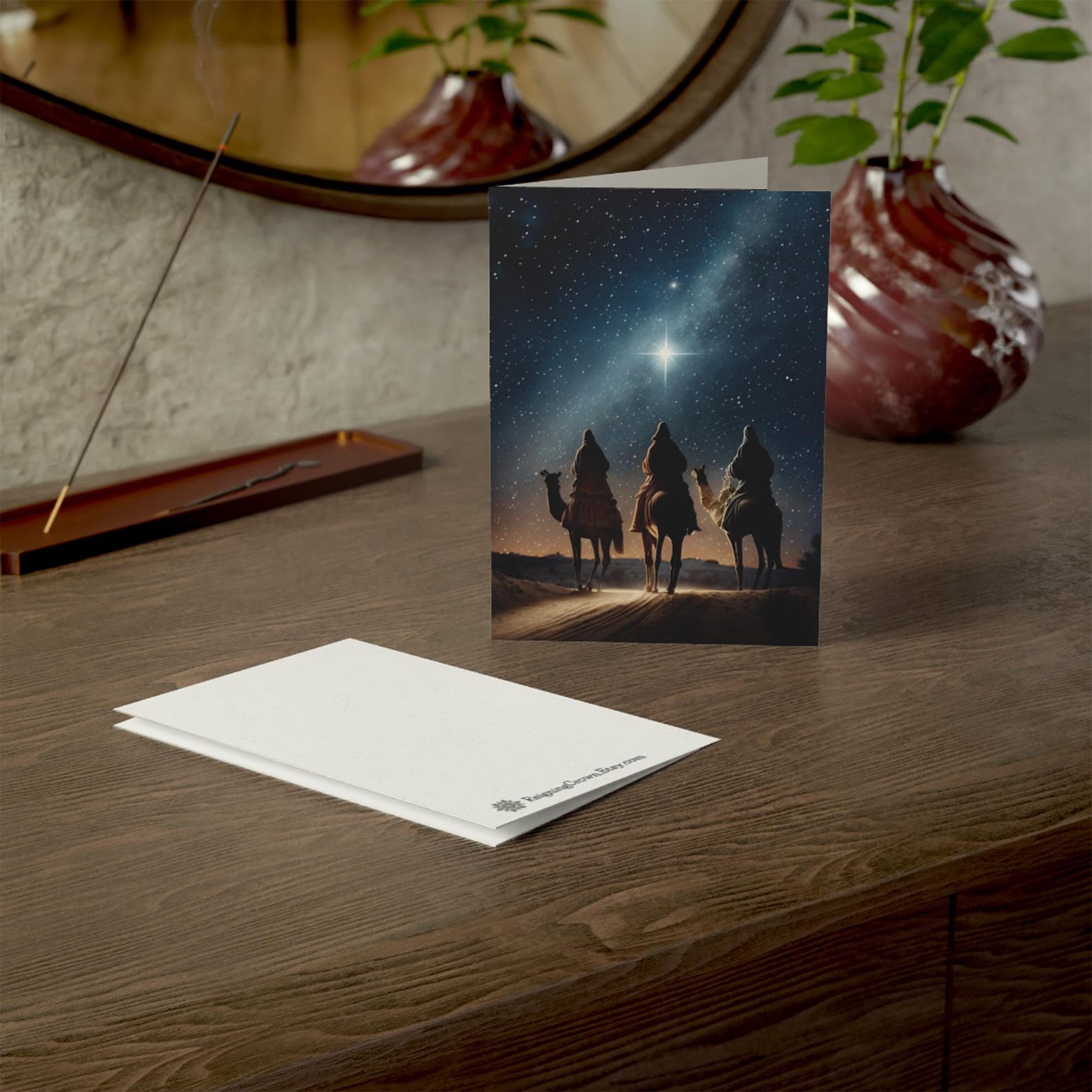 Three Wise Men Christmas Cards: Religious Nativity Scene, Blank Inside ...