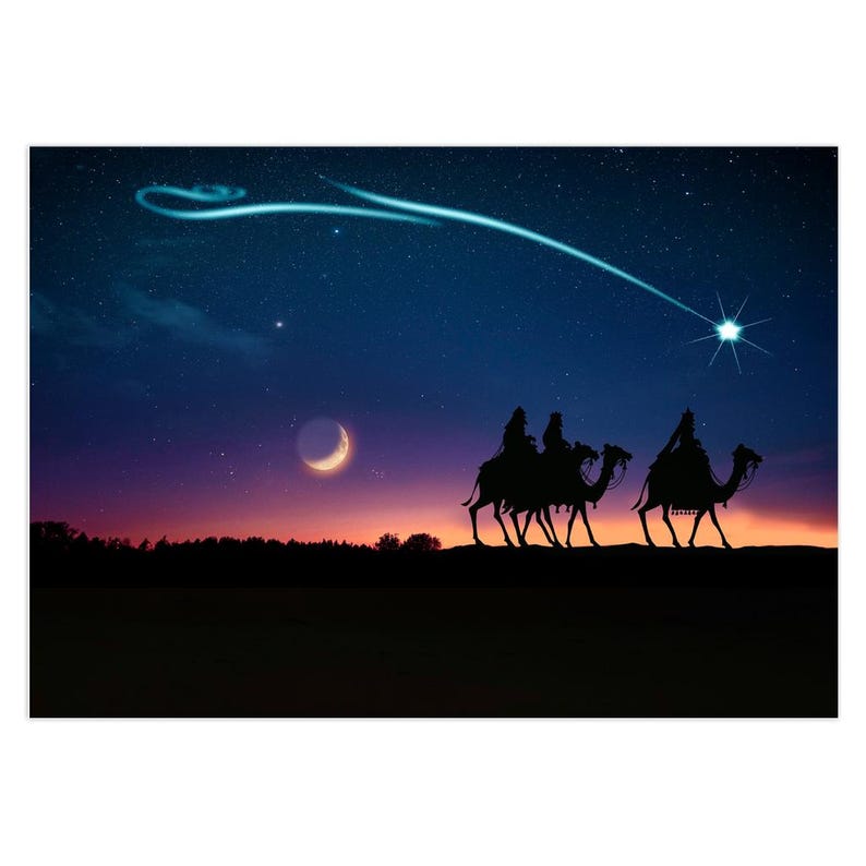 Three Wise Men Christmas Cards: Personalized Nativity Holiday Card Pack ...