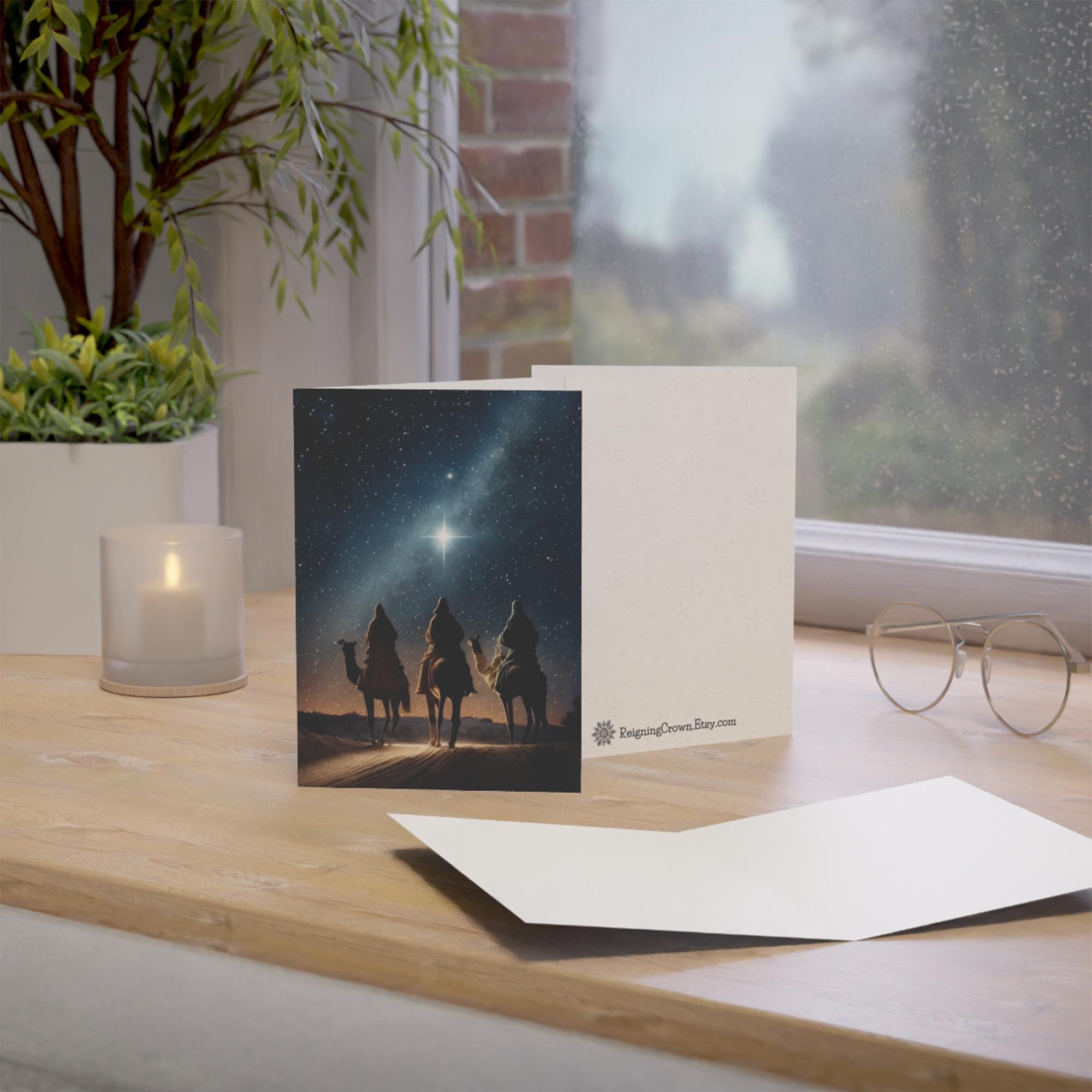 Three Wise Men Christmas Cards: Religious Nativity Scene, Blank Inside ...