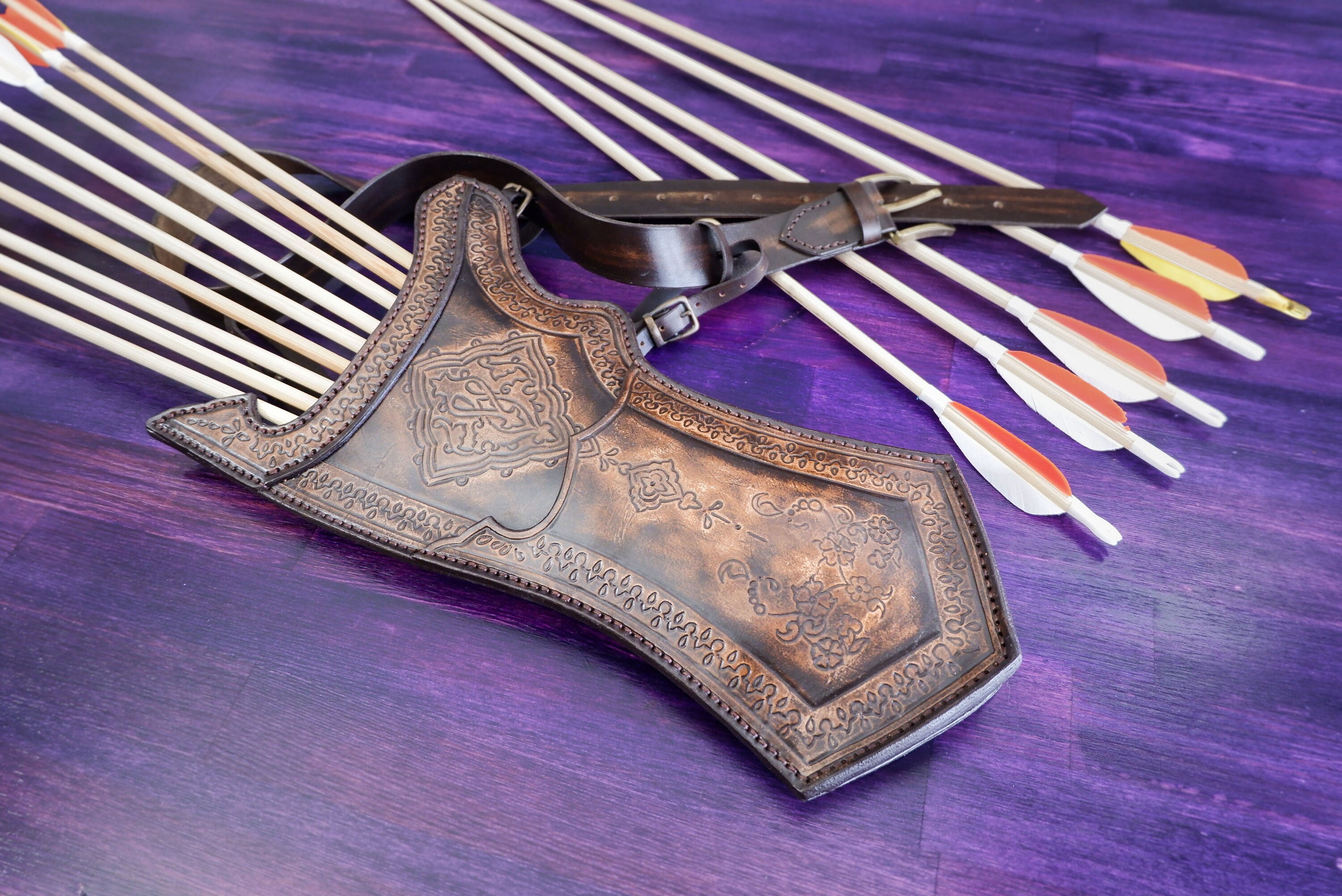 RAQ2106-1 Handcrafted Nomad Mounted Backward Hip Quiver | Etsy