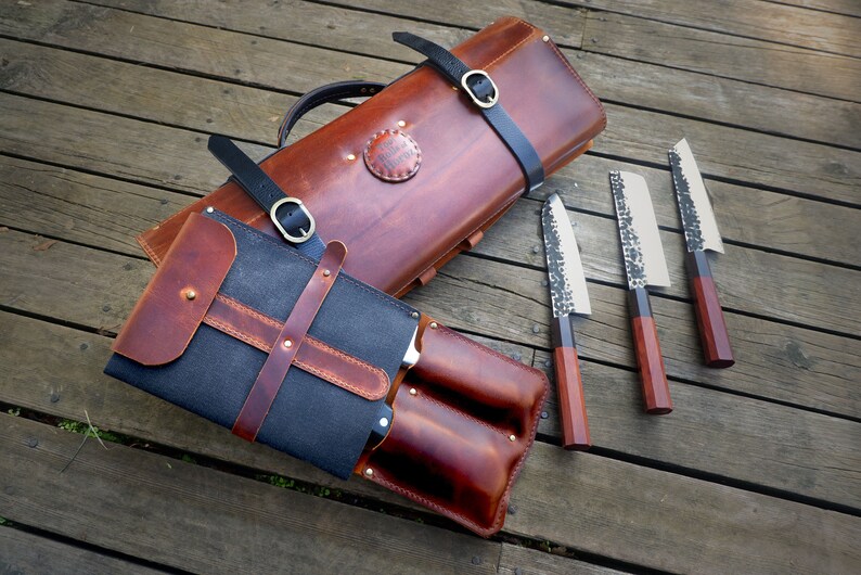 Tailor-made Heavy-duty Leather Knife Roll Bags of the CIA - Etsy