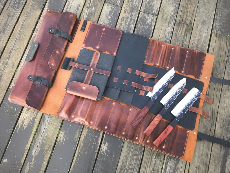 Tailor-made Heavy-duty Leather Knife Roll Bags of the CIA - Etsy