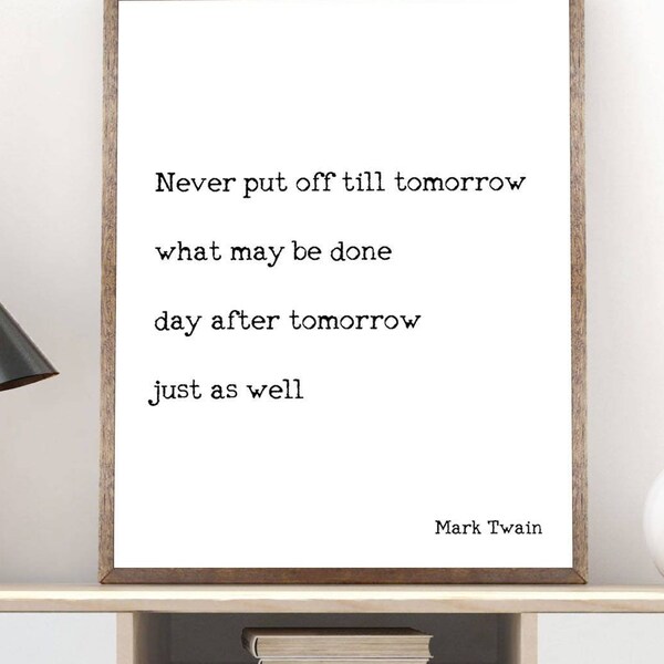 Mark Twain Quote - Etsy
