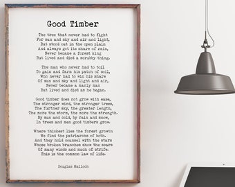 Good Timber Poem | Etsy