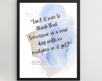 Tomorrow is A New Day Anne of Green Gables Quote Book - Etsy