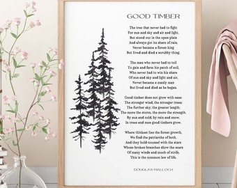 Good Timber Poem | Etsy