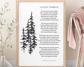 Good Timber Poem | Etsy
