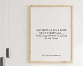 Our Birth is but A Sleep William Wordsworth Poetry Print - Etsy