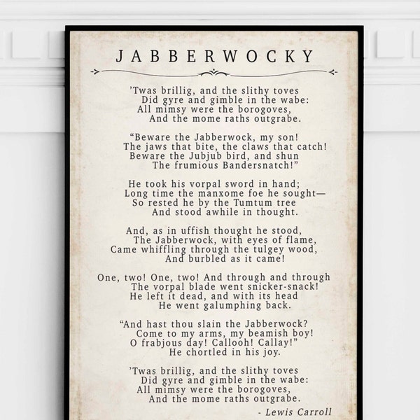 Jabberwocky - Etsy