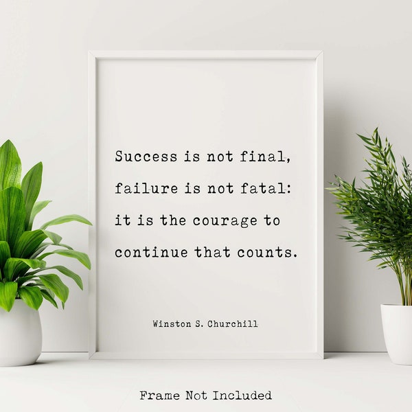 Churchill Quote - Etsy