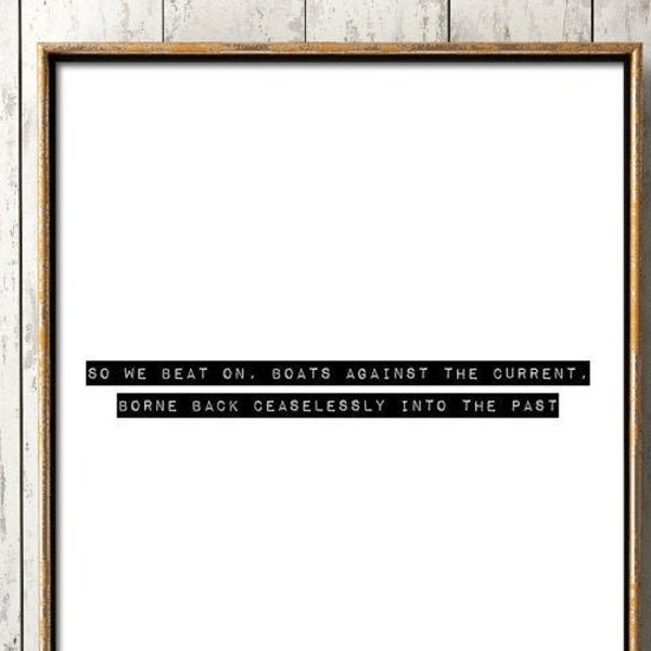 So We Beat On - Etsy