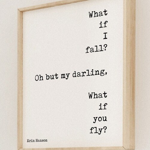 What If You Fly Print Nursery Decor Black & White Kids Print | Etsy