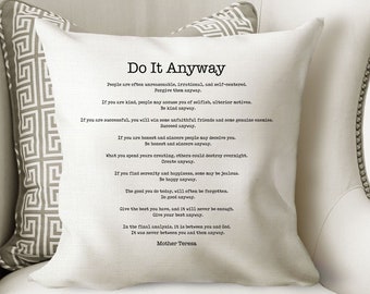 Do it anyway poem | Etsy