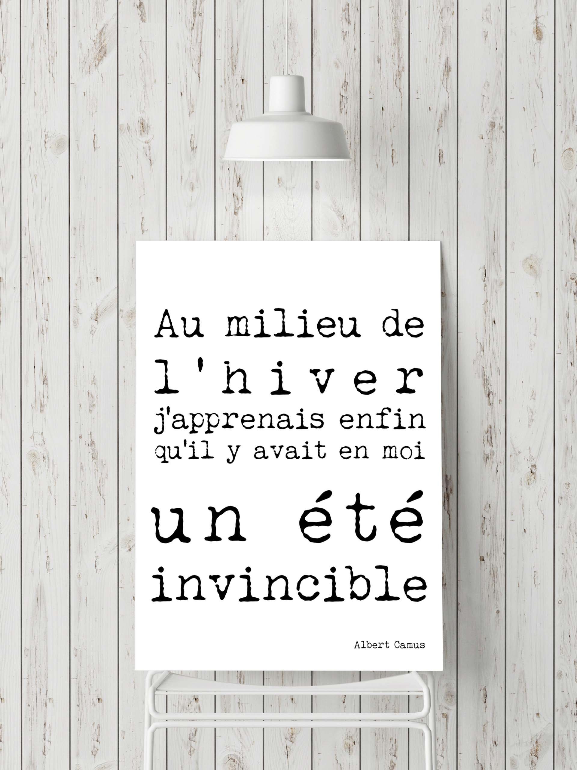 Albert Camus Quote Print in French Bedroom Decor Office | Etsy