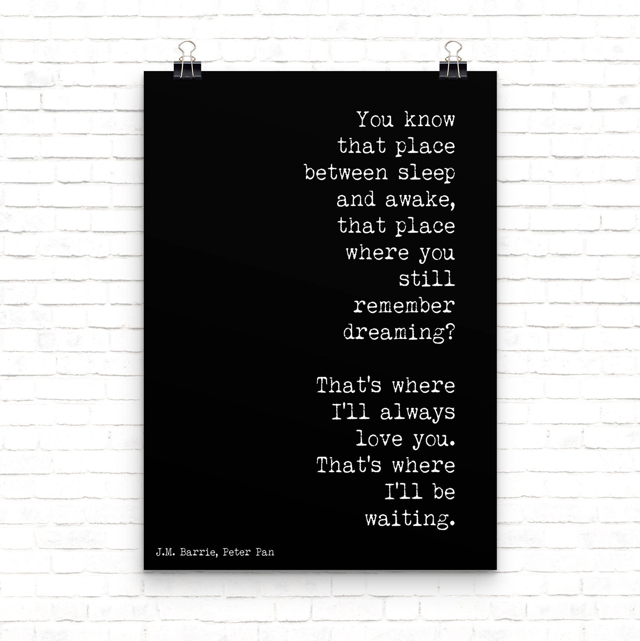 I'll Always Love You Peter Pan Print, Nursery or Bedroom Wall Decor ...