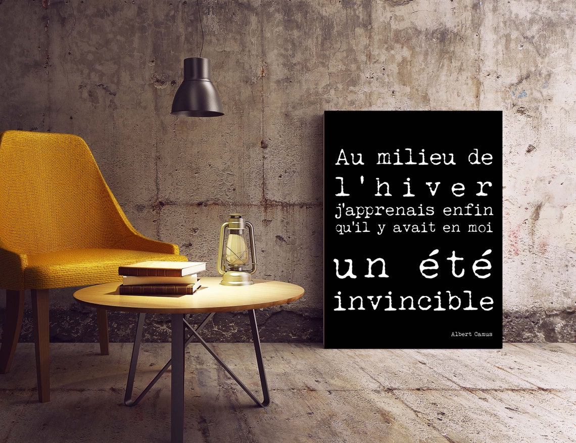 Albert Camus Quote Print in French Bedroom Decor, Office Decor ...