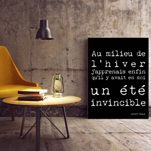 Albert Camus Quote Print in French Bedroom Decor, Office Decor ...