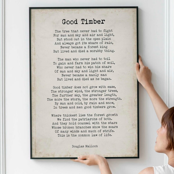 Good Timber Poem - Etsy