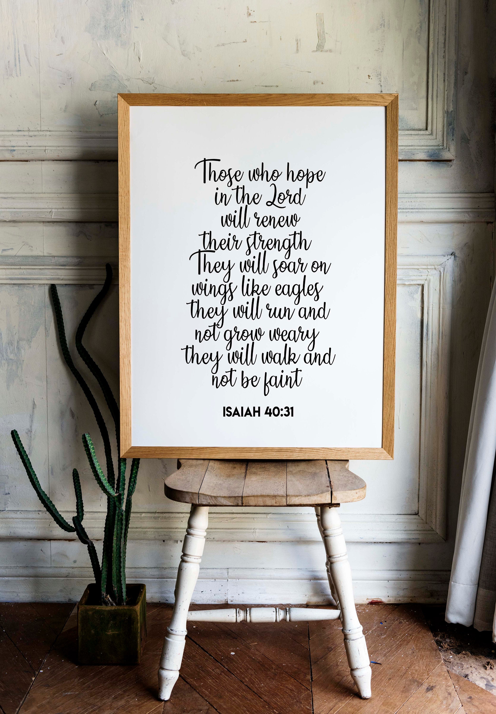 Hope in the LORD Isaiah 40:31 Bible Verse Print Inspirational | Etsy