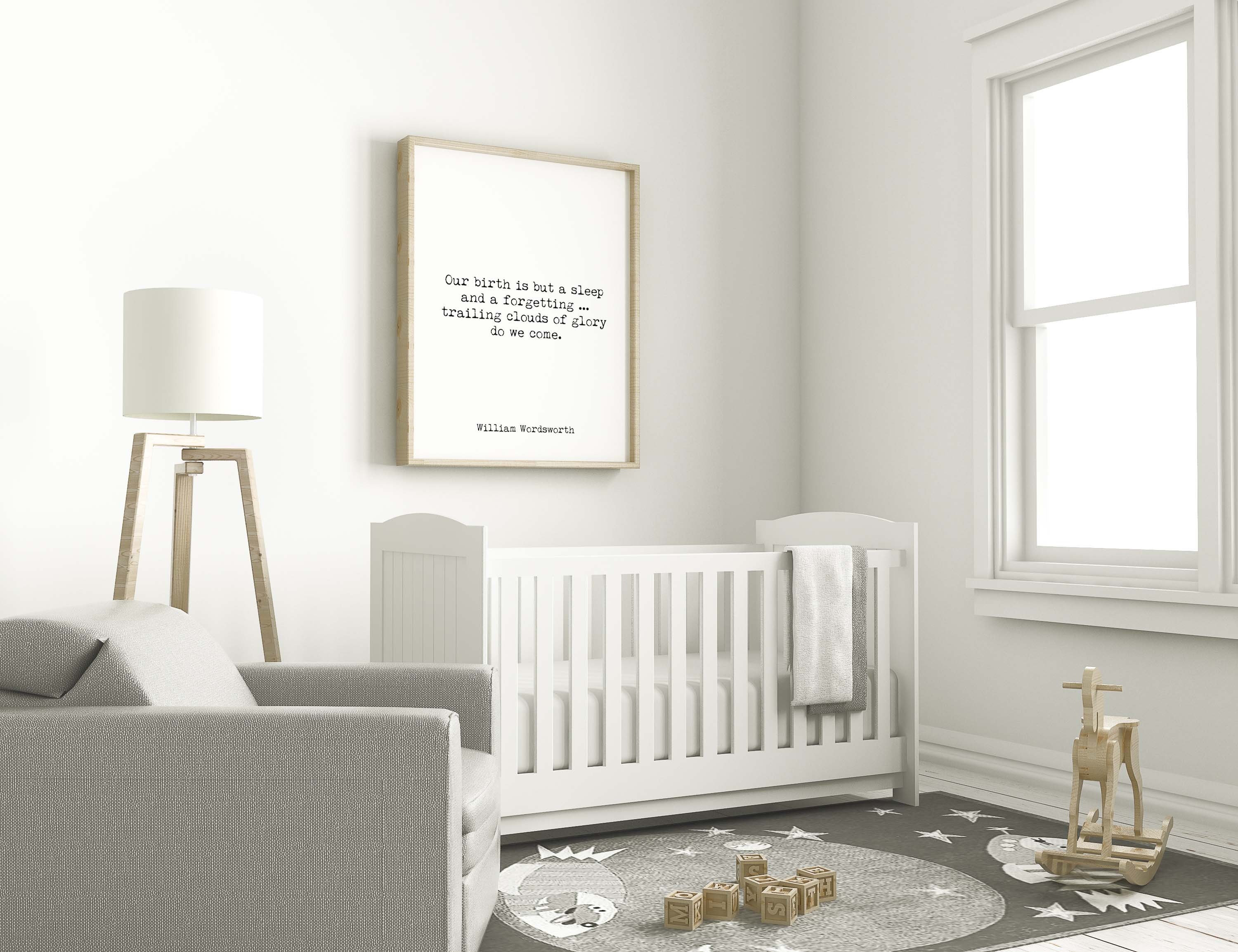 Our Birth is but A Sleep William Wordsworth Poetry Print, Black & White ...