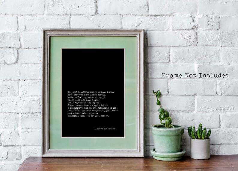 Elisabeth Kübler-ross Quote Print Vintage Literary Wall Art - Etsy