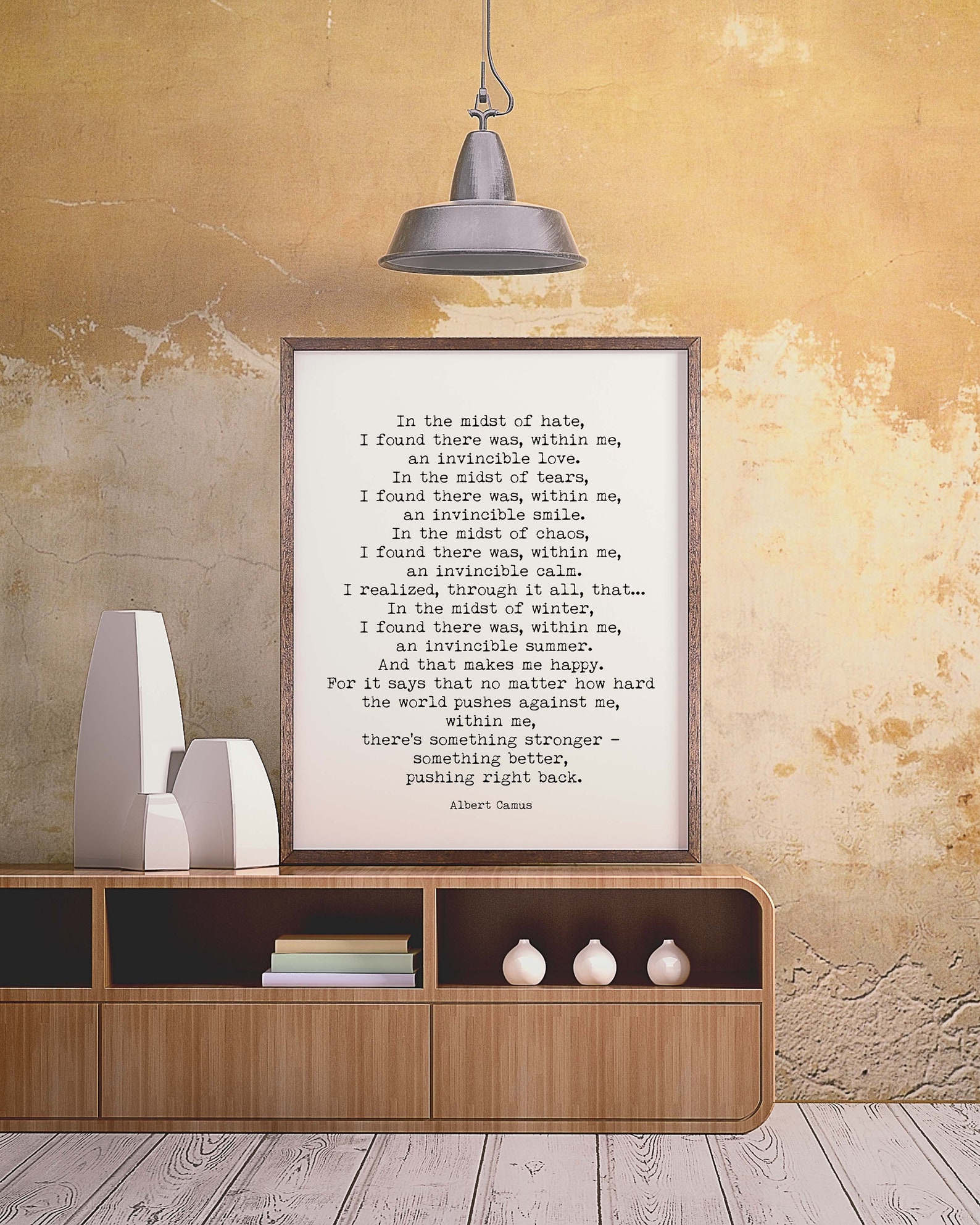 Albert Camus Invincible Summer Black & White Art, Inspirational Artwork ...