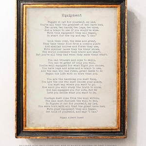 Equipment Edgar Albert Guest Poem, Black & White Poetry Wall Art Prints ...