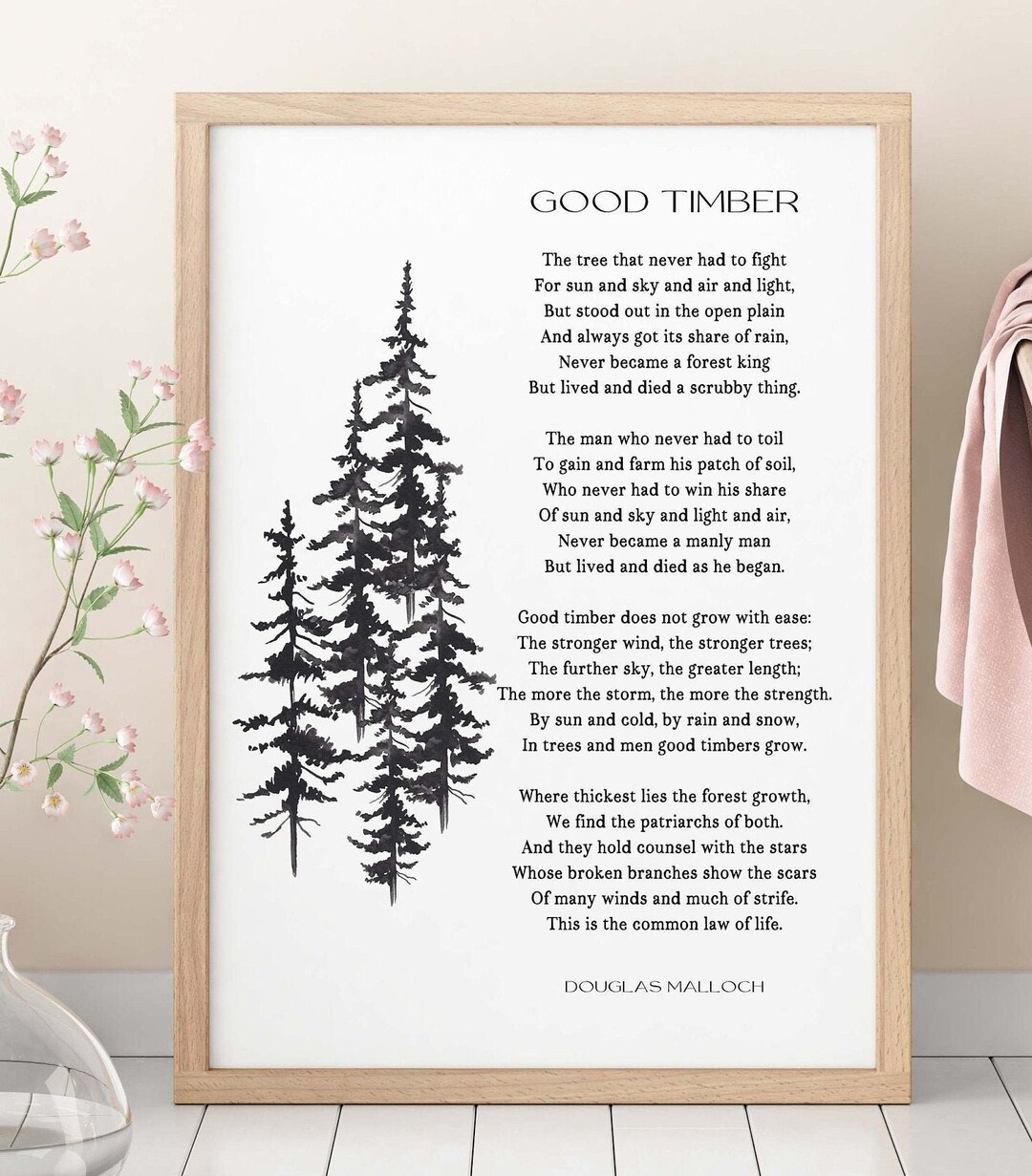 Good Timber Poem Lds Gift Thomas S Monson Mormon Quote - Etsy