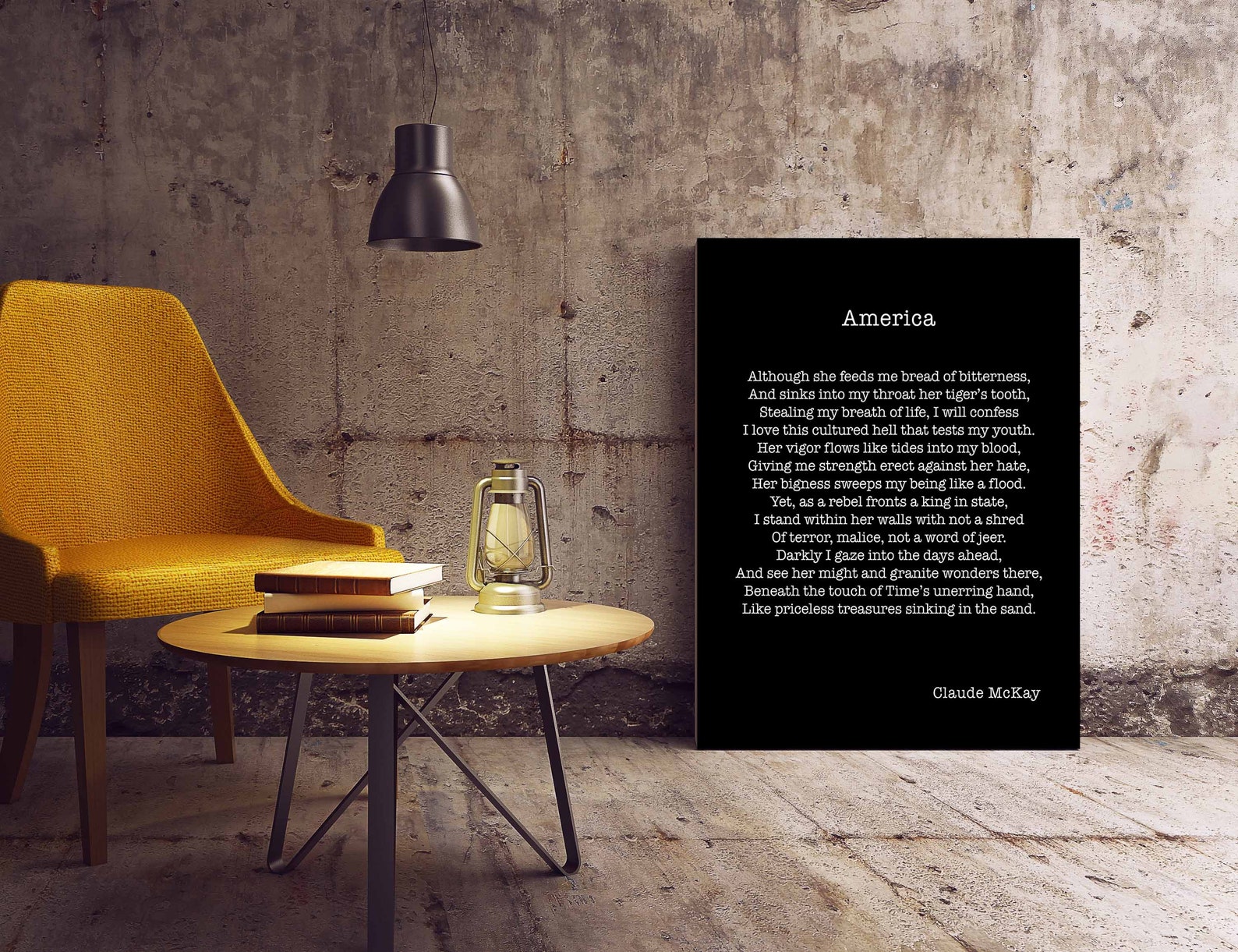 America Poem Claude Mckay Wall Art Print Unframed | Etsy