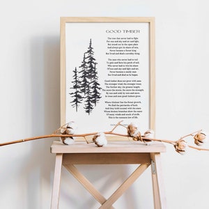 Good Timber Poem LDS Gift, Thomas S Monson Mormon Quote, Douglas ...