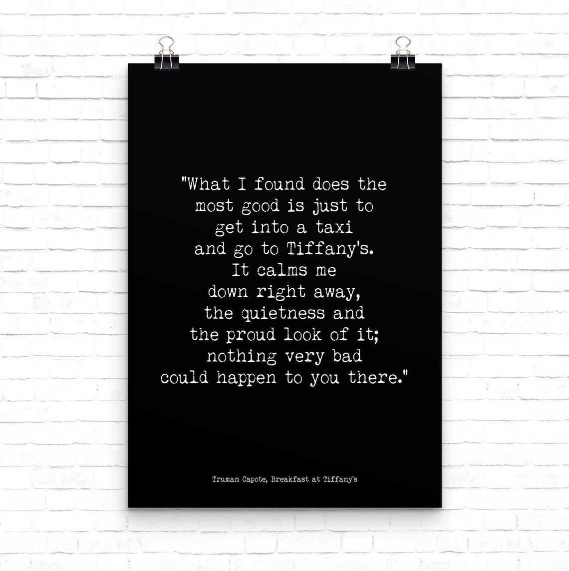 Breakfast at Tiffanys Quote, Audrey Hepburn Art, Truman Capote, Audrey ...