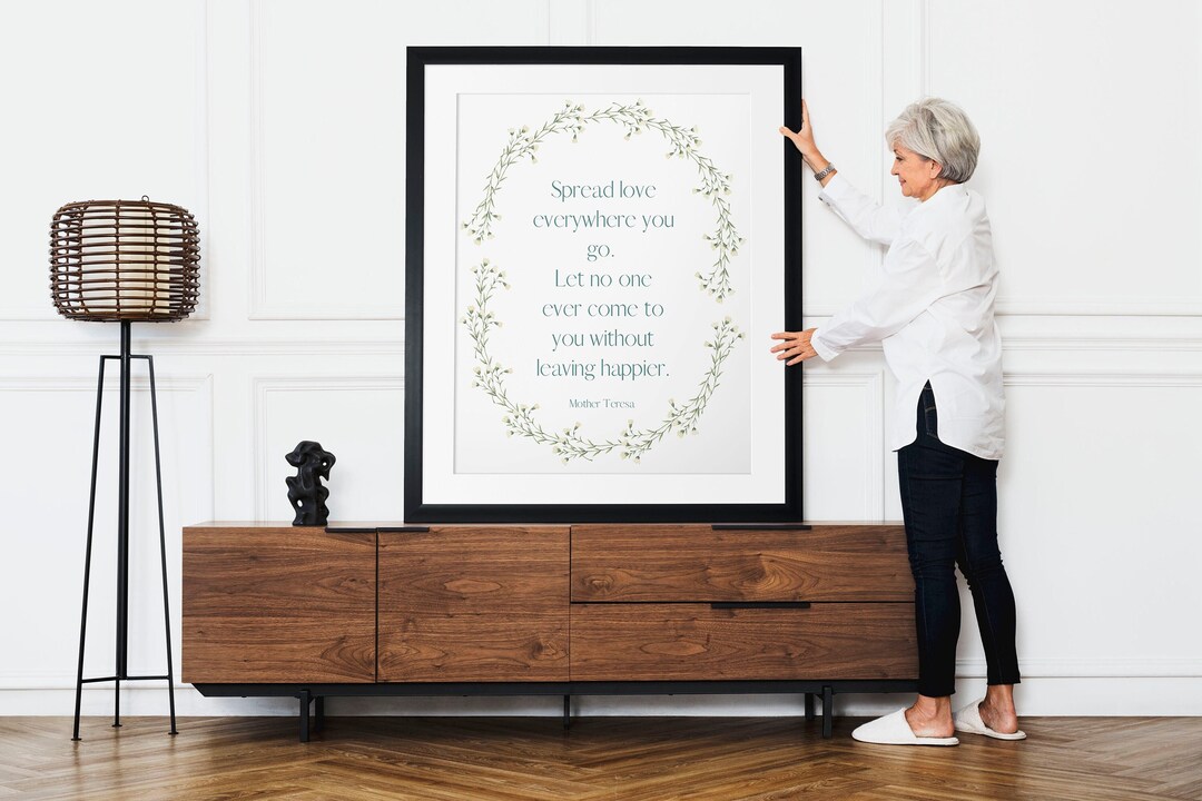 Mother Teresa Inspirational Quote Art Print 'spread Love Everywhere You ...
