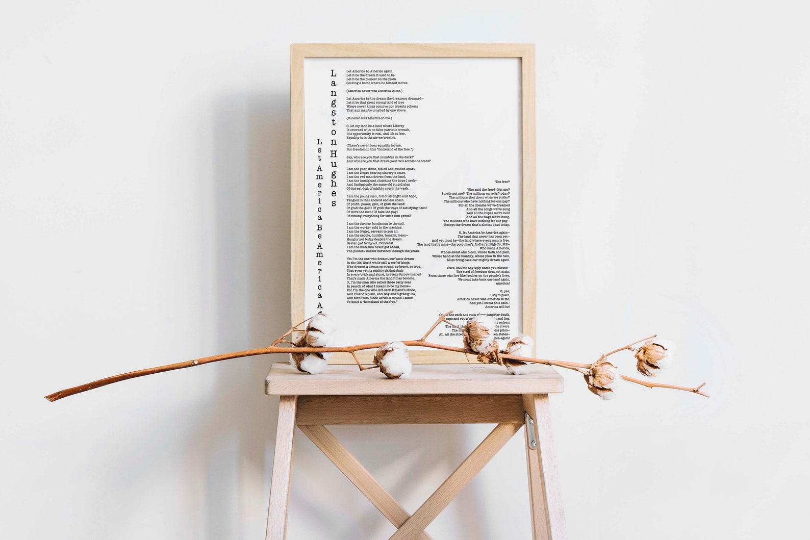 America Poem Langston Hughes Wall Art Prints Inspirational - Etsy