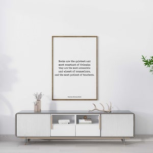 Books Are the Most Constant Friend Book Quote Decor Art Print ...