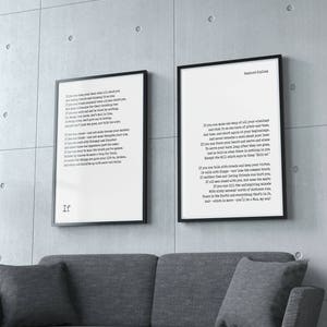 Framed Prints If by Kipling, If Poem Prints Set of 2, Rudyard Kipling ...