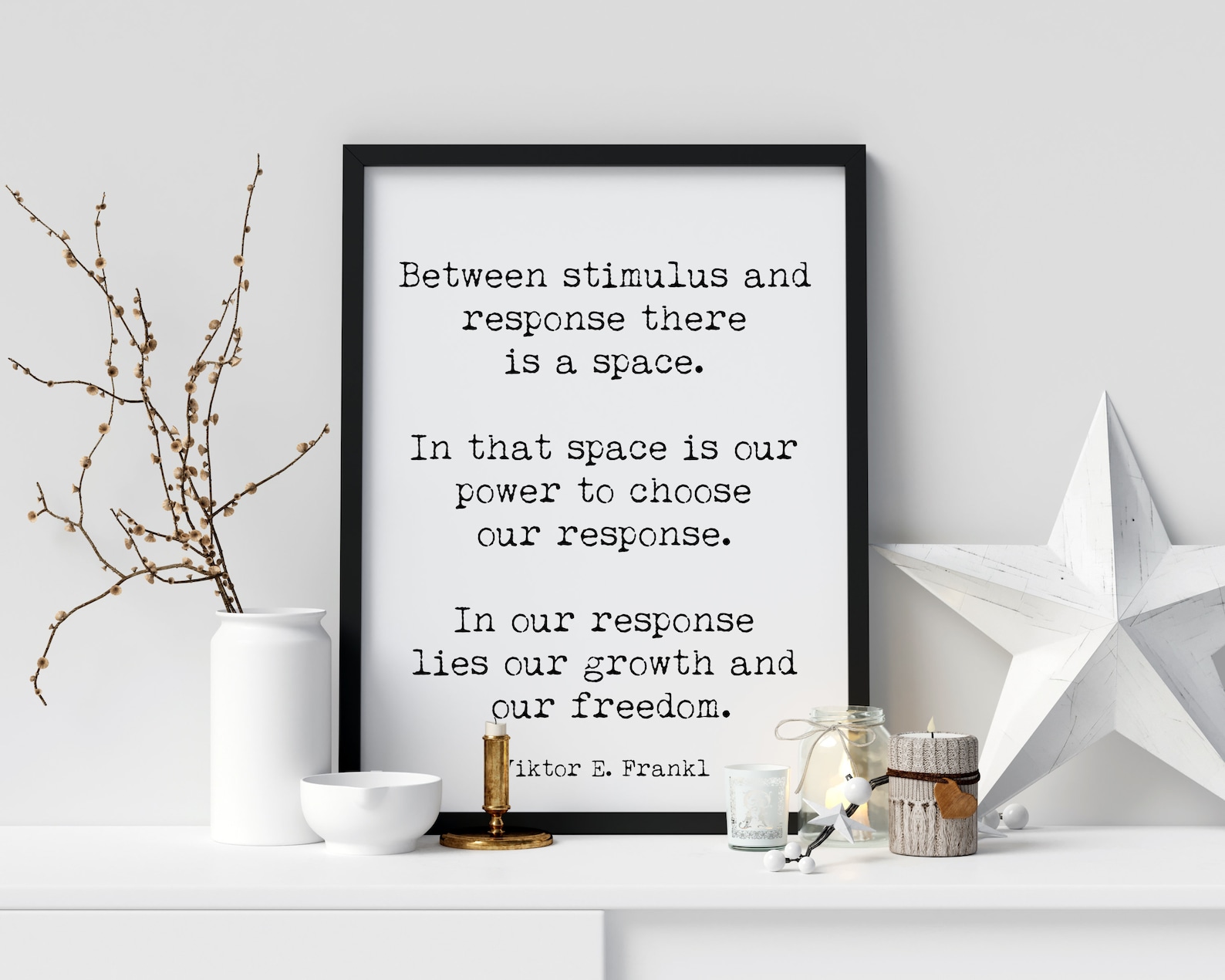 Viktor Frankl Quote Print Between Stimulus And Response There | Etsy