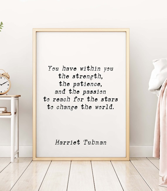Harriet Tubman Quote Print Inspirational Gift Wall Art Prints - Etsy