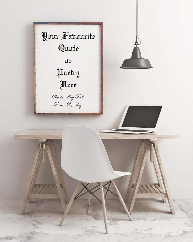 Personalised Quote Print – Custom Wall Art With Your Words, Poem or ...