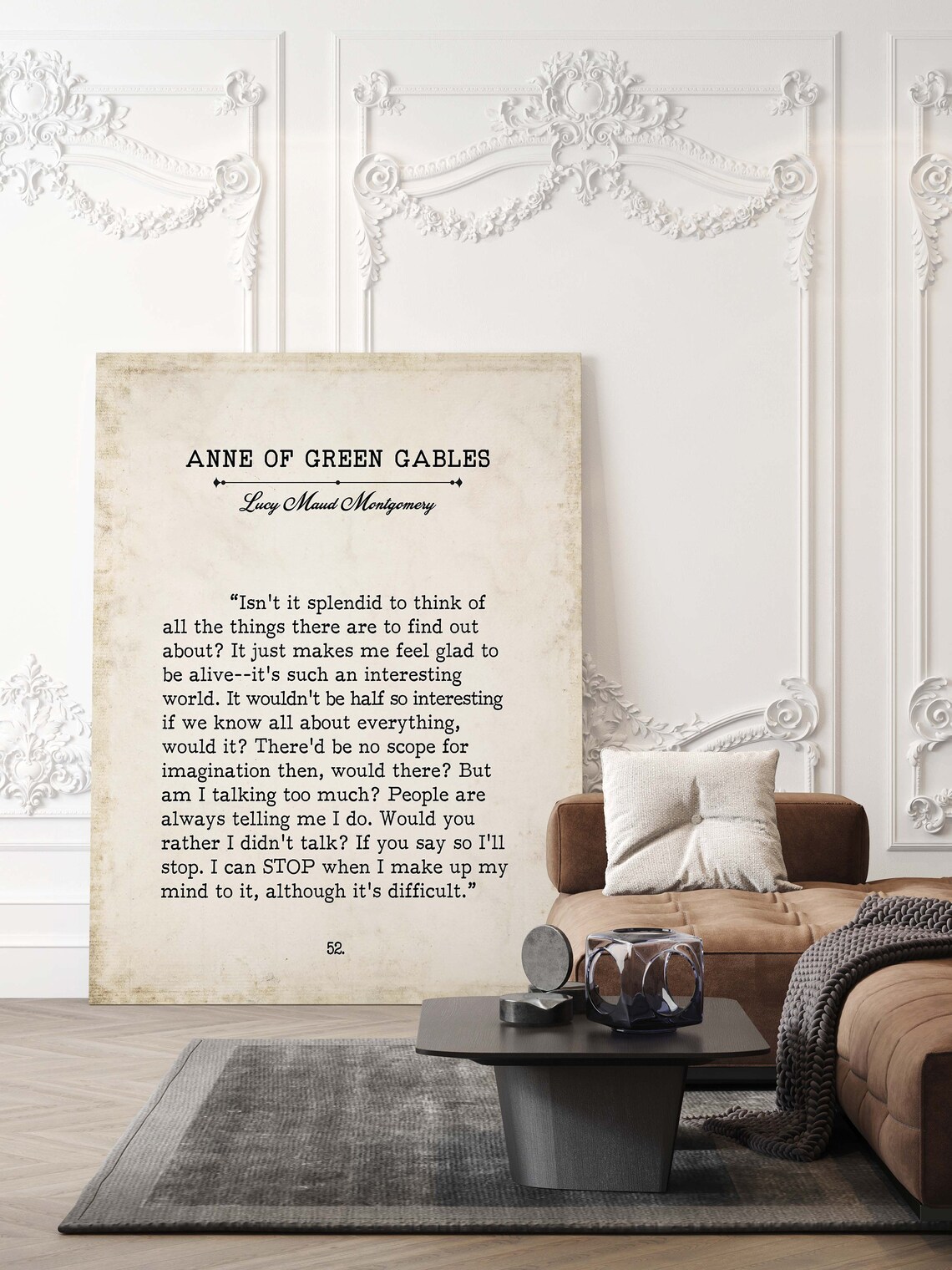 L M Montgomery Book Page Inspirational Wall Art Anne of Green - Etsy