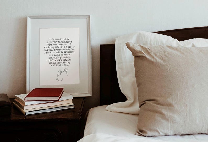 Hunter S Thompson Wow! What a Ride! Quote Print, Life Should Not Be a ...