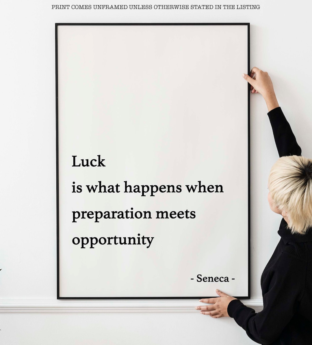 Seneca Quote Print, Luck is What Happens When Preparation Meets ...