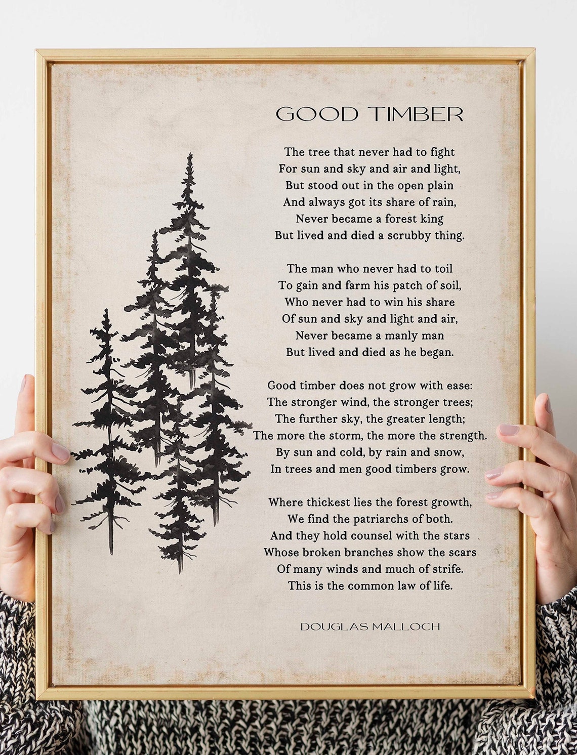 Good Timber Poem LDS Gift, Thomas S Monson Mormon Quote, Douglas ...