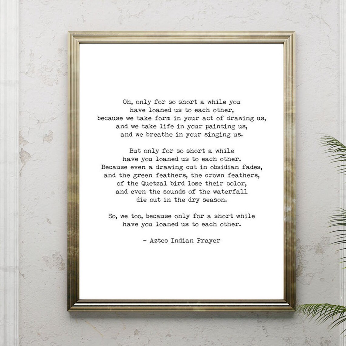 Native American Aztec Prayer Quote Print in Black & White Oh | Etsy