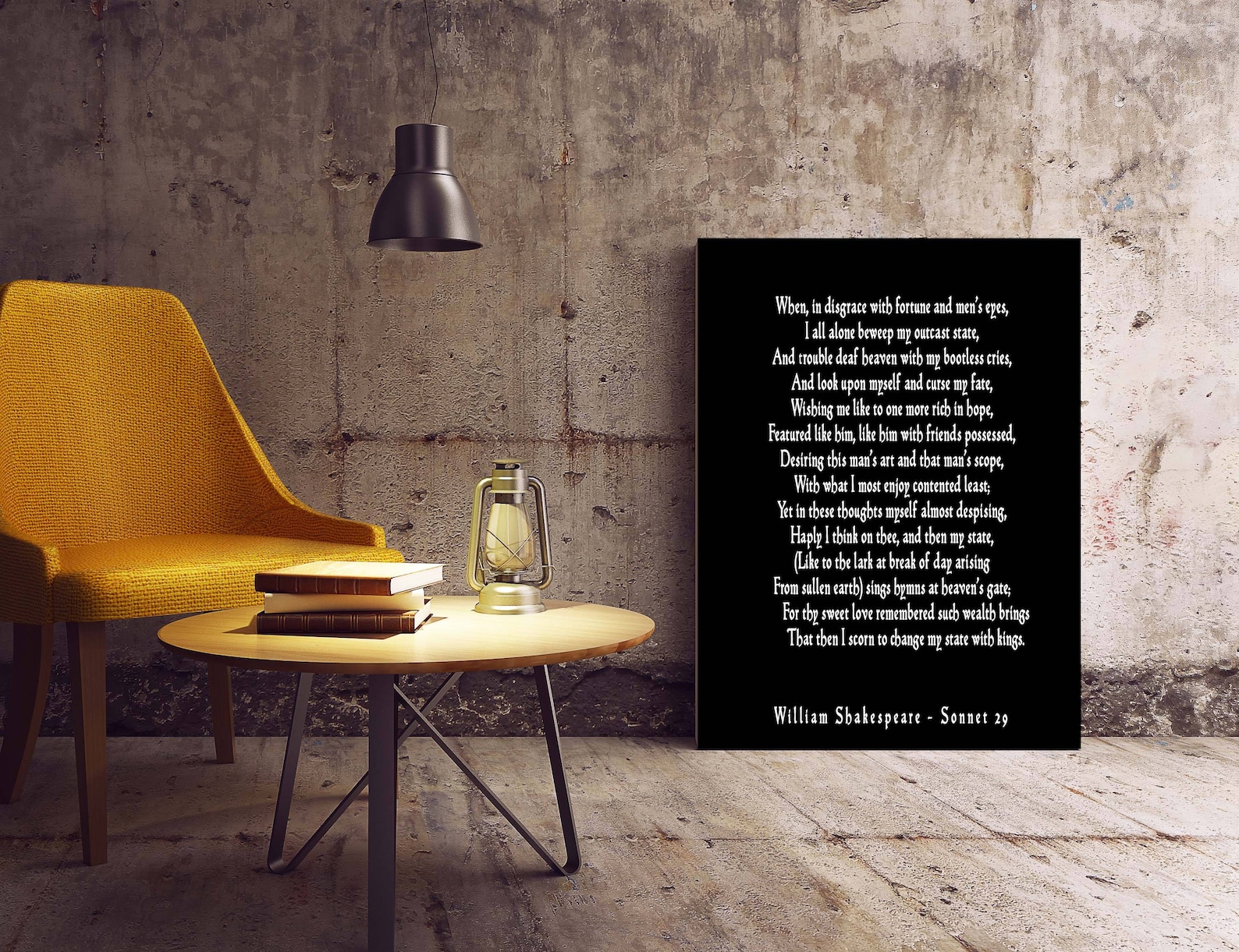 Sonnet 29 Shakespeare Wall Art Love Poetry Art for Bedroom | Etsy