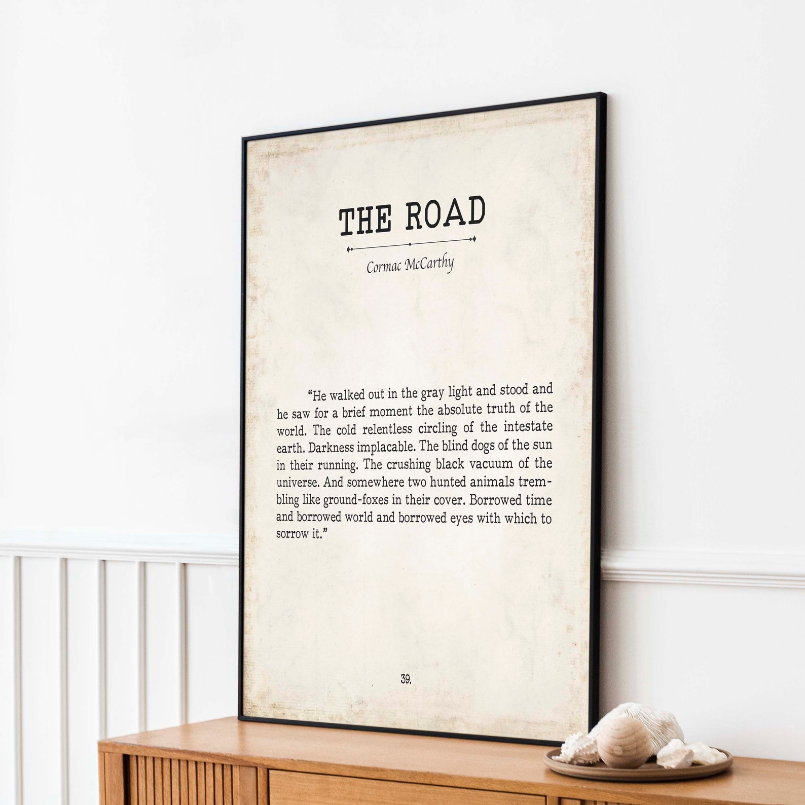 Cormac Mccarthy ‘the Road’ Quote Art Print – Vintage Literary Wall ...