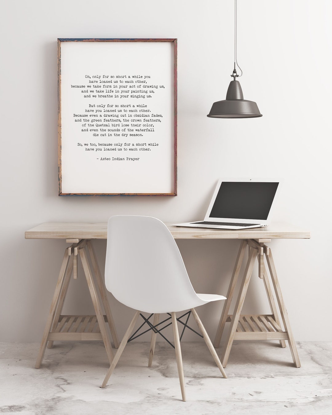 Native American Aztec Prayer Quote Print in Black & White, Oh Only for ...